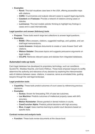 AI for Legal Research with applications, tools | PDF