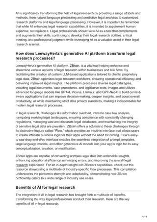 AI for Legal Research with applications, tools | PDF