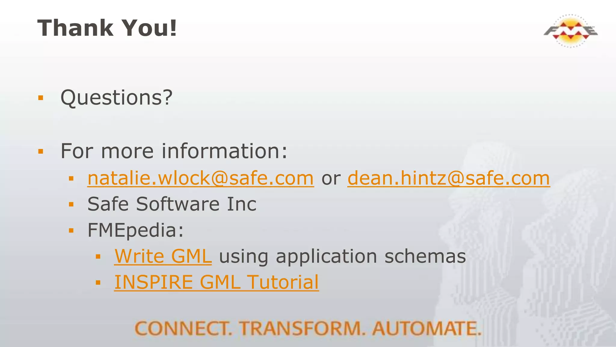 Application Schema GML Writing | PPT