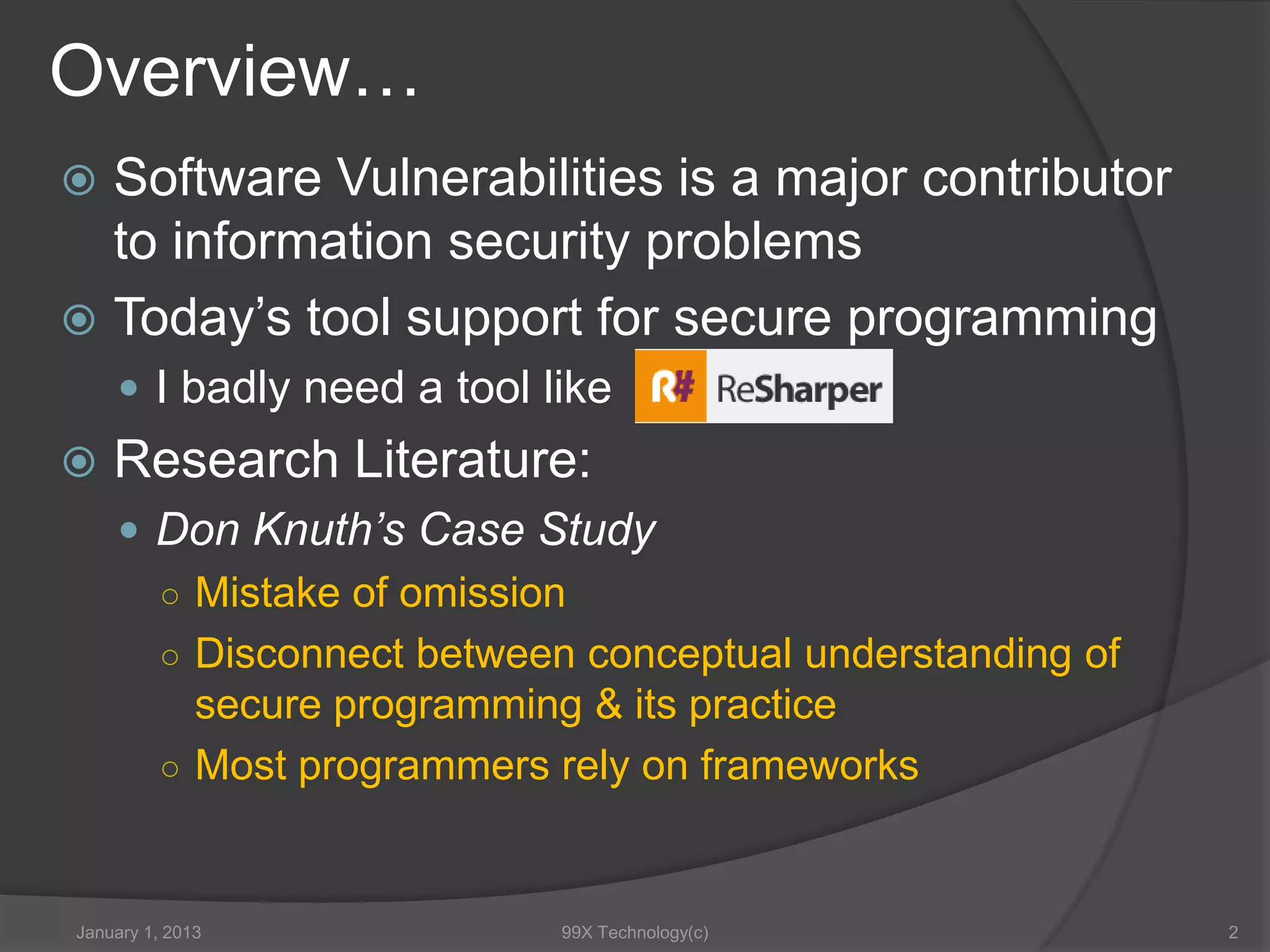 Secure coding | PPTX