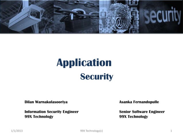 Application security overview | PPTX