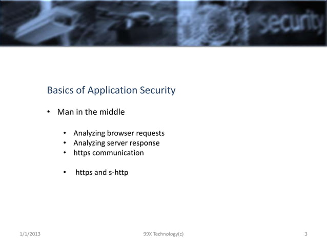 Application security overview | PPTX