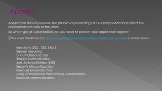 Application security [appsec] | PPTX