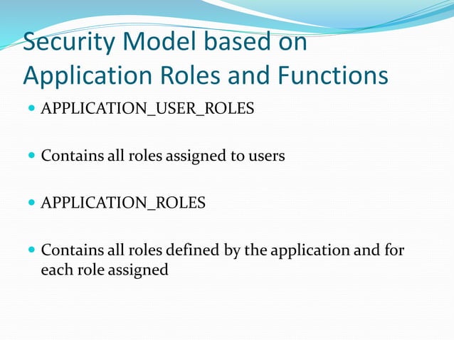 Application security models | PPTX | Databases | Computer Software and ...