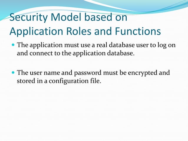 Application security models | PPTX | Databases | Computer Software and ...