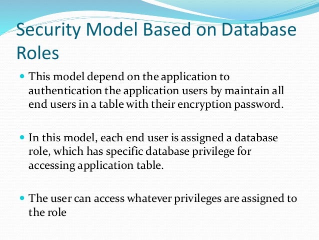 Application Security Models