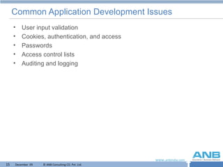 Application Security Review 5 Dec 09 Final | PPT
