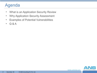 Application Security Review 5 Dec 09 Final | PPT
