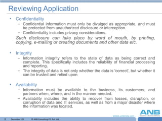 Application Security Review 5 Dec 09 Final | PPT