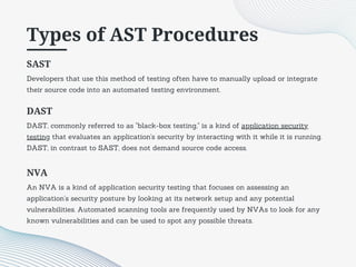 Application Security Testing Benefits Value and Tools | PDF