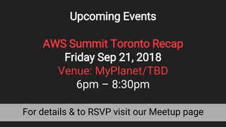 Application Server-less Web Applications - Serverless Toronto Meetup ...