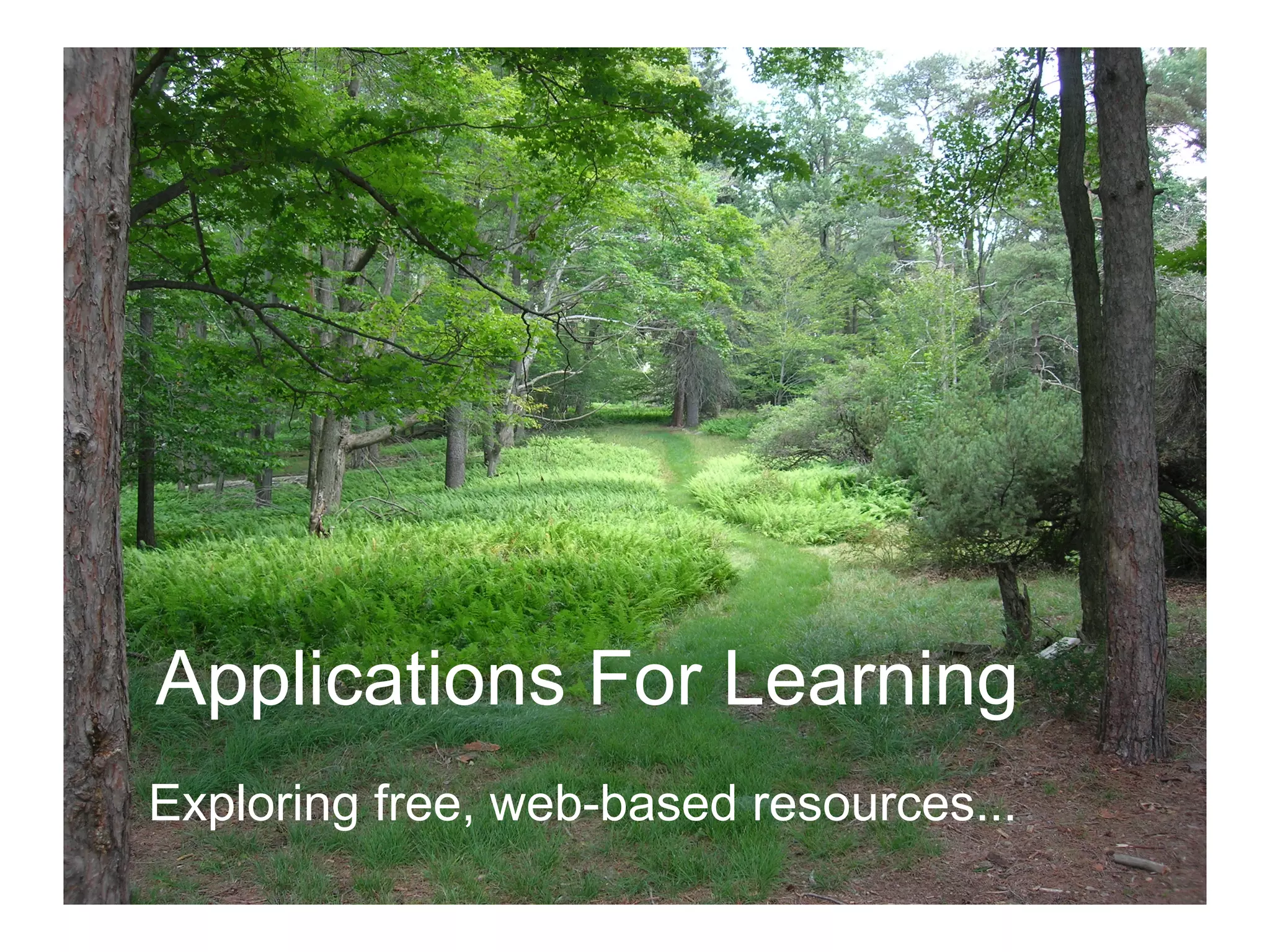 Applications For Learning | PPT