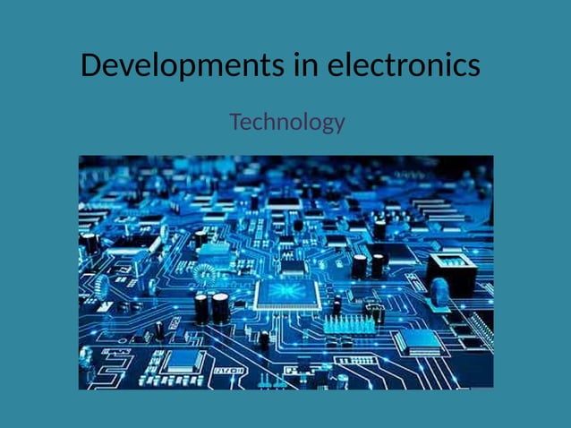 Applications in electronics 1 for science | PPT