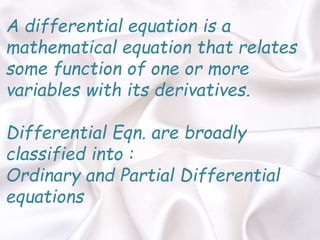 Applications of differential equations(by Anil.S.Nayak) | PPTX