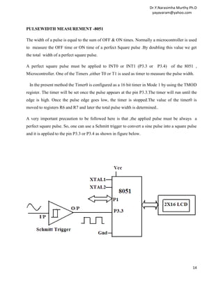 Applications of 8051 microcontrollers | DOCX