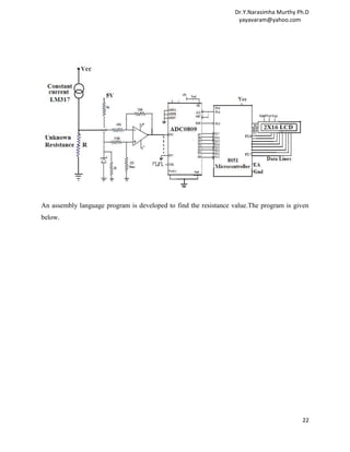 Applications of 8051 microcontrollers | DOCX