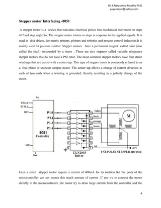 Applications of 8051 microcontrollers | DOCX