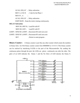 Applications of 8051 microcontrollers | DOCX