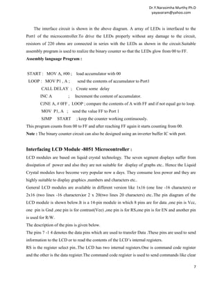 Applications of 8051 microcontrollers | DOCX