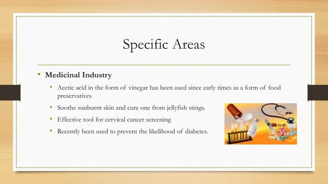 Applications of acetic acid | PPTX | Chemistry | Science