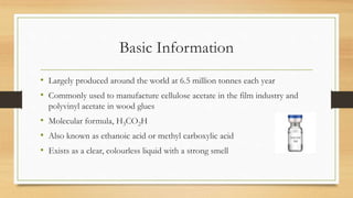 Acetic Acid Uses