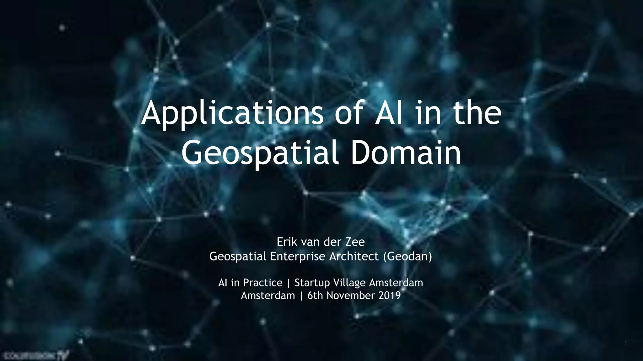 Applications of AI in the geospatial domain | PDF