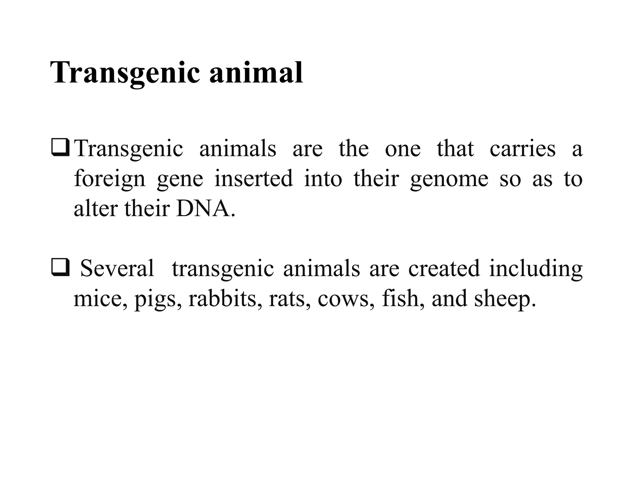 Applications of animal biotechnology | PPTX