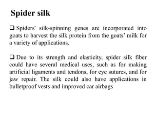 Applications of animal biotechnology | PPTX