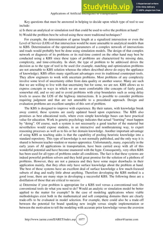 Applications Of Artificial Intelligence In Transportation | PDF