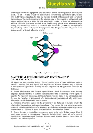 Applications Of Artificial Intelligence In Transportation | PDF