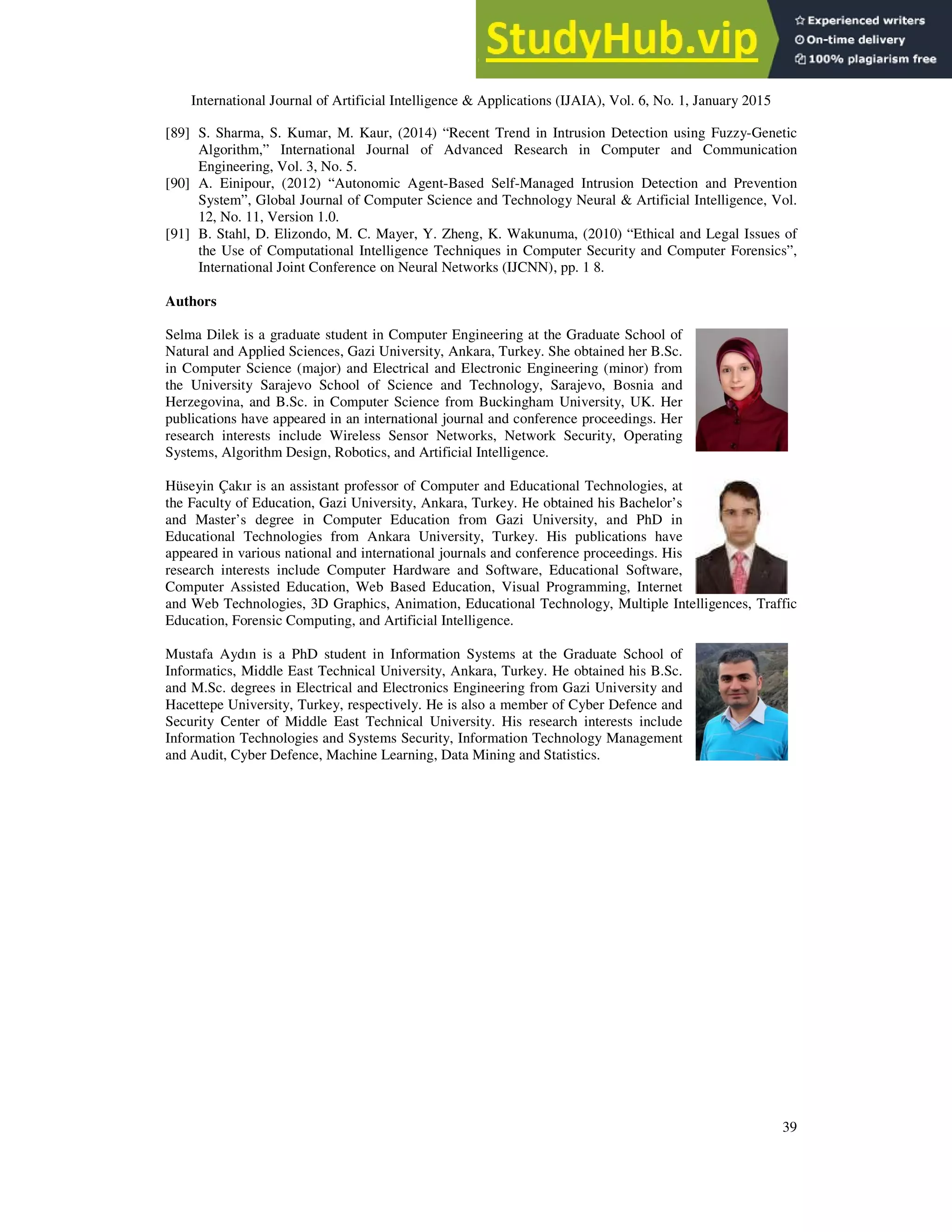 Applications Of Artificial Intelligence Techniques To Combating Cyber Crimes A Review | PDF