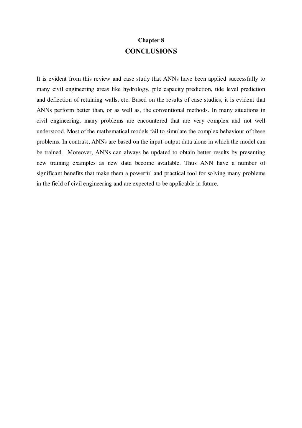 Applications Of Artificial Neural Networks In Civil Engineering