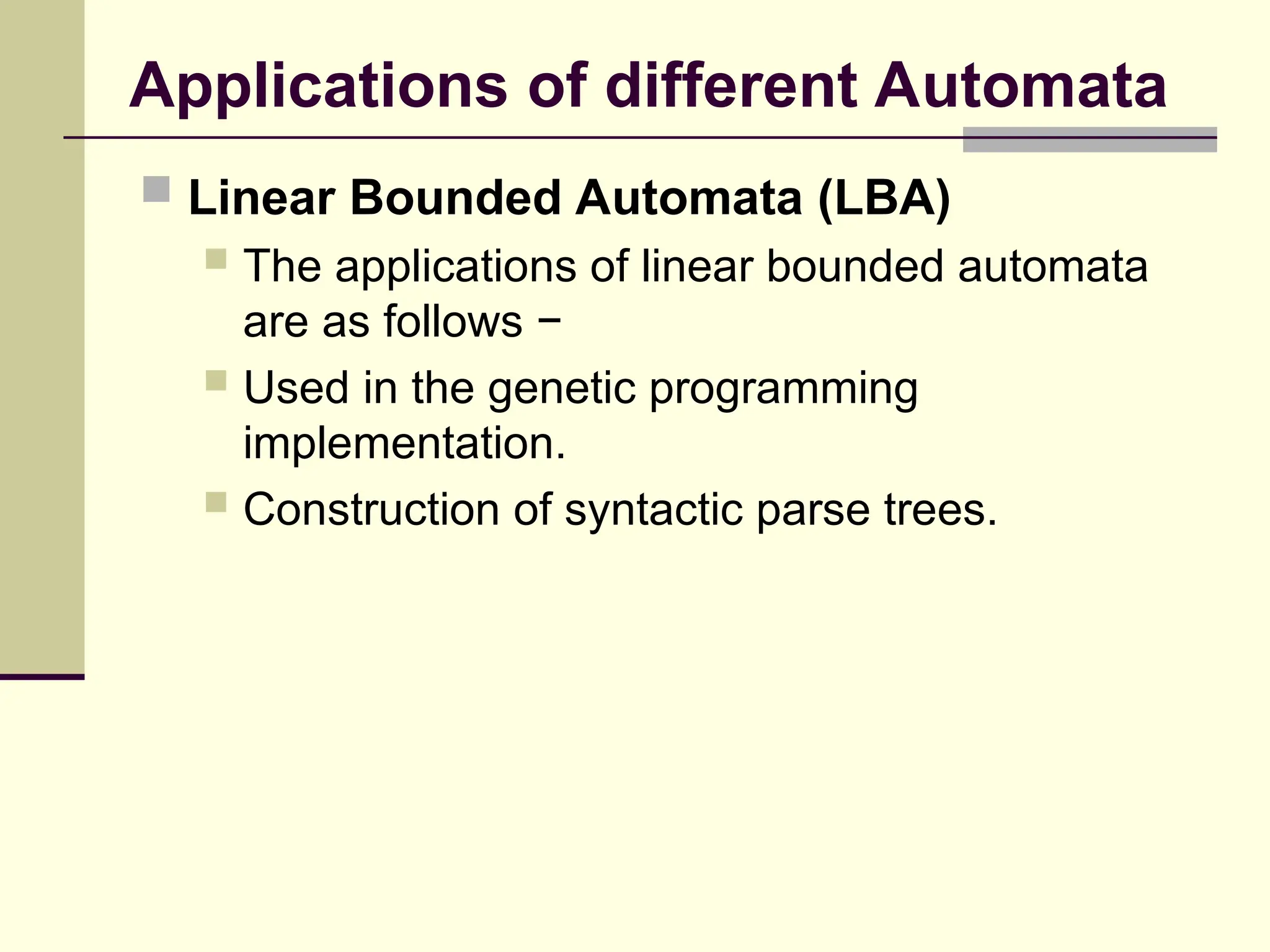 Formal Language And Applications Of Automata Theory Ppt Programming
