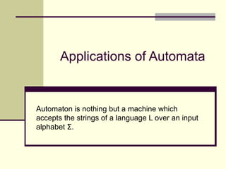 Formal Language and Applications of Automata Theory | PPT | Programming ...