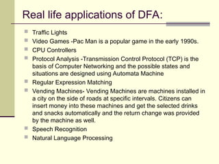 Formal Language and Applications of Automata Theory | PPT