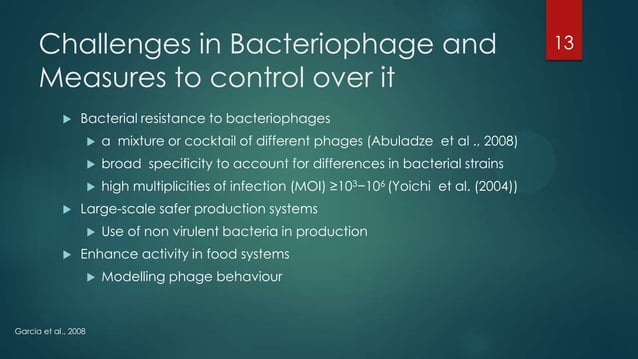 Applications Of Bacteriophages In Food Pptx