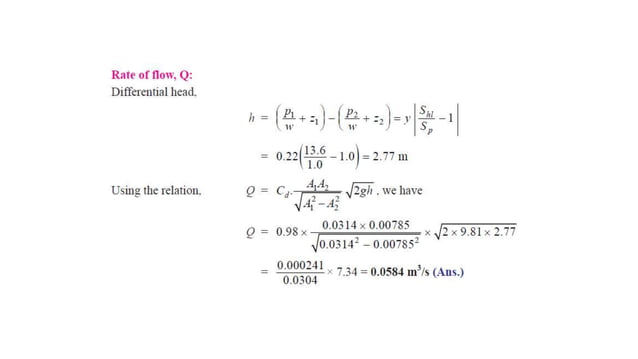 Applications of Bernoulis equation and dimensional analysis | PPTX