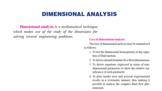 Applications of Bernoulis equation and dimensional analysis | PPT
