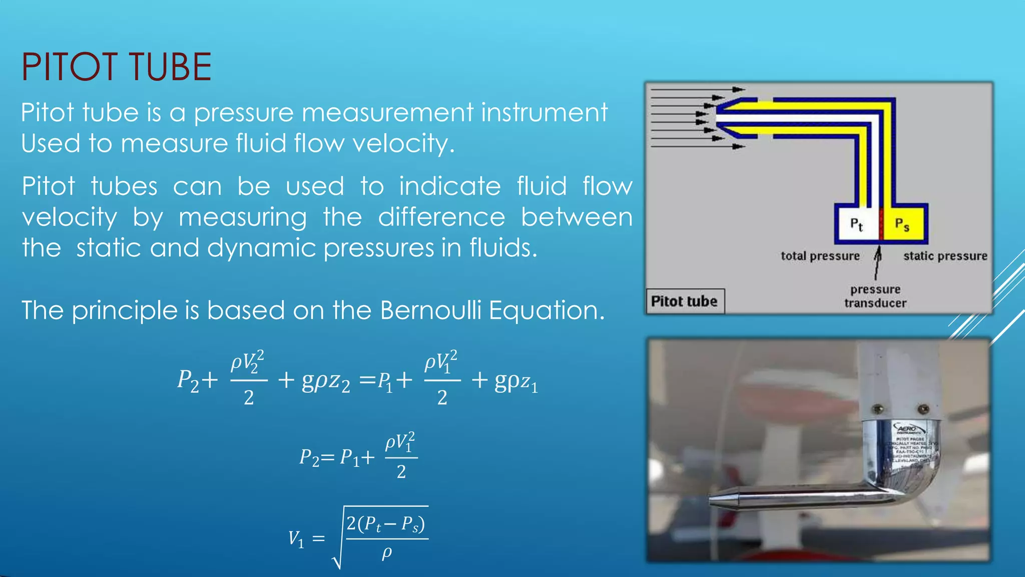 Applicationsofbernoulli equation-190208184220 | PPT