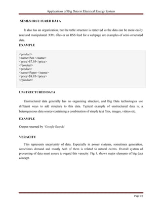 Applications of big data in electrical energy system document | PDF