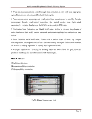 Applications of big data in electrical energy system document | PDF