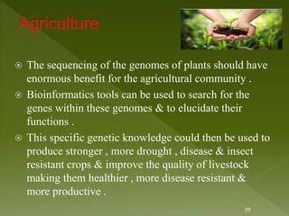 Applications of bioinformatics, main by kk sahu | PPTX