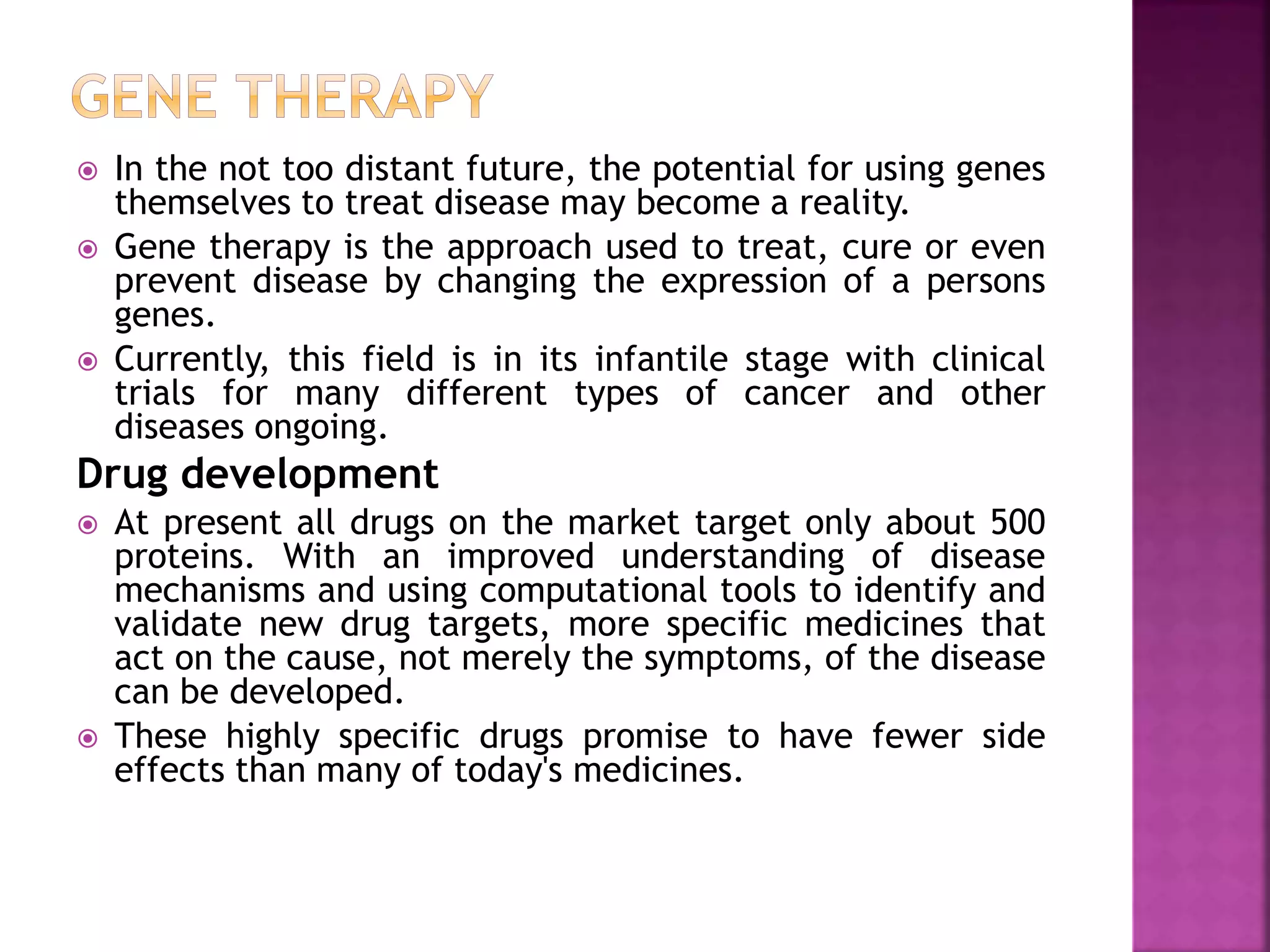 Applications of bioinformatics | PPTX
