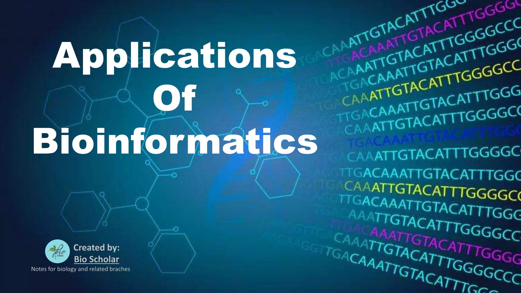 Applications Of Bioinformatics Ppt