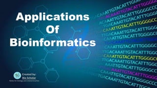 Applications of bioinformatics | PPT