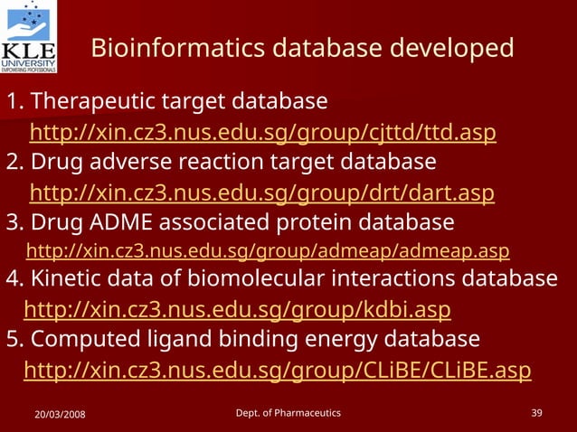 APPLICATIONSOFBIOINFORMATICSINDRUGDISCOVERYANDPROCESSRESEARCH.pptx