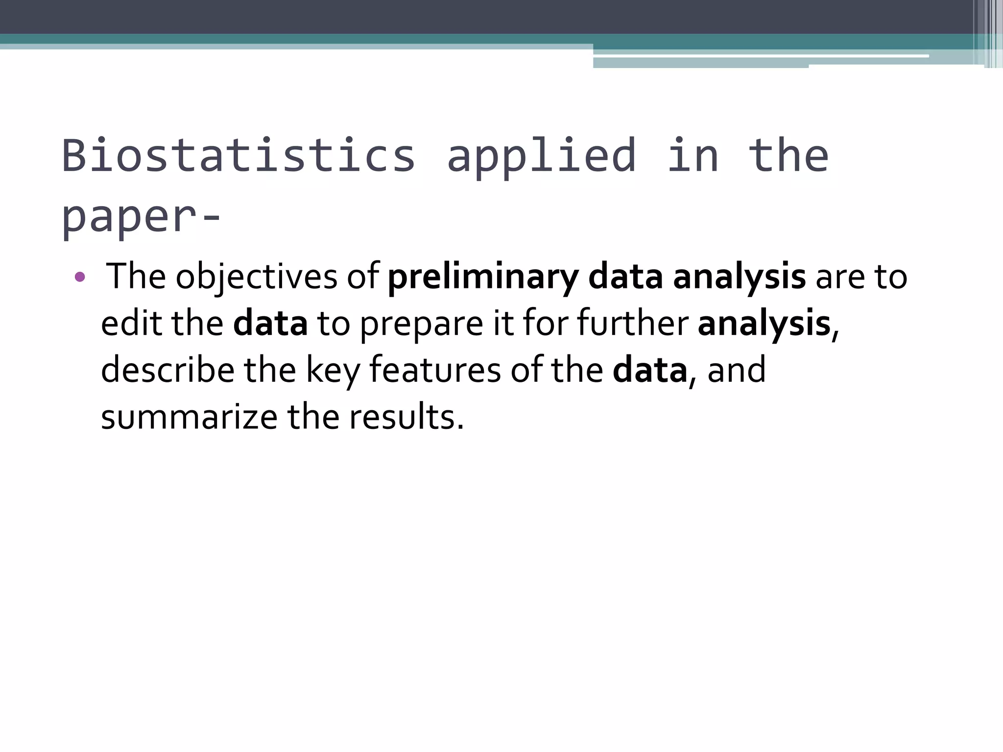 Applications of biostatistics | PPTX