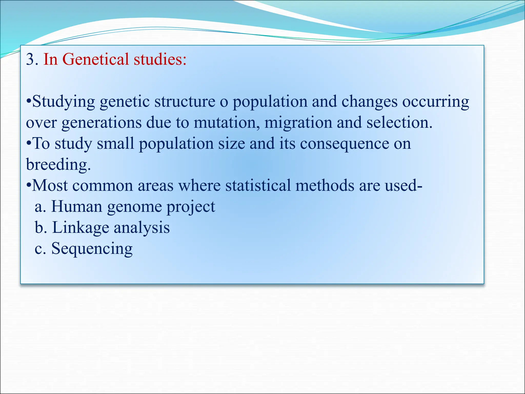 Applications of Biostatistics in life sciences | PPT