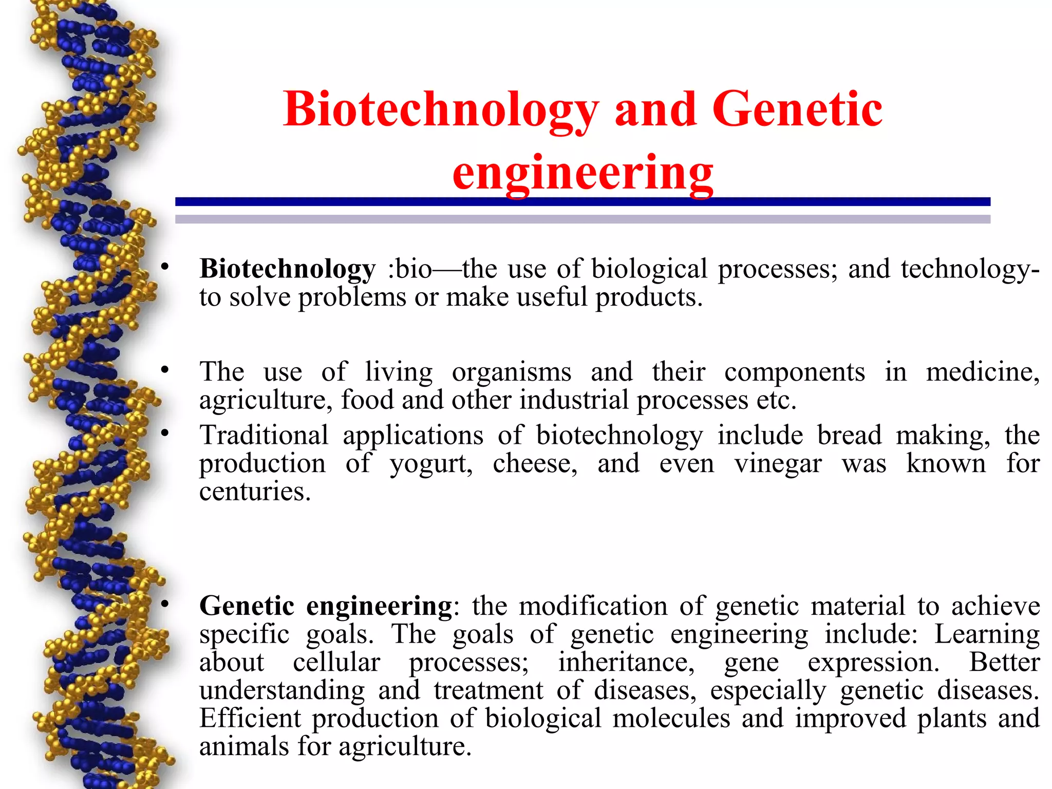 Applications of biotechnology | PPT