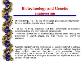 Applications of biotechnology | PPT